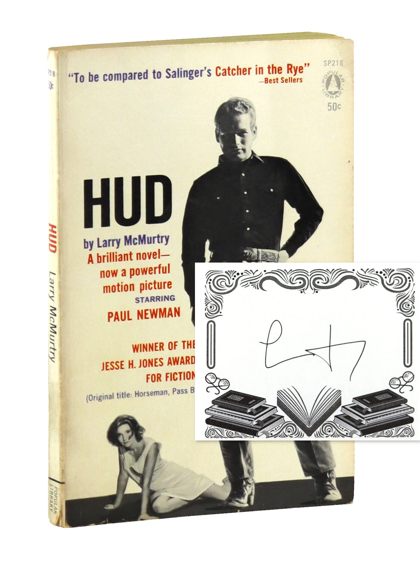 Hud alt. title: Horseman, Pass By Signed Bookplate Laid-in | Larry McMurtry